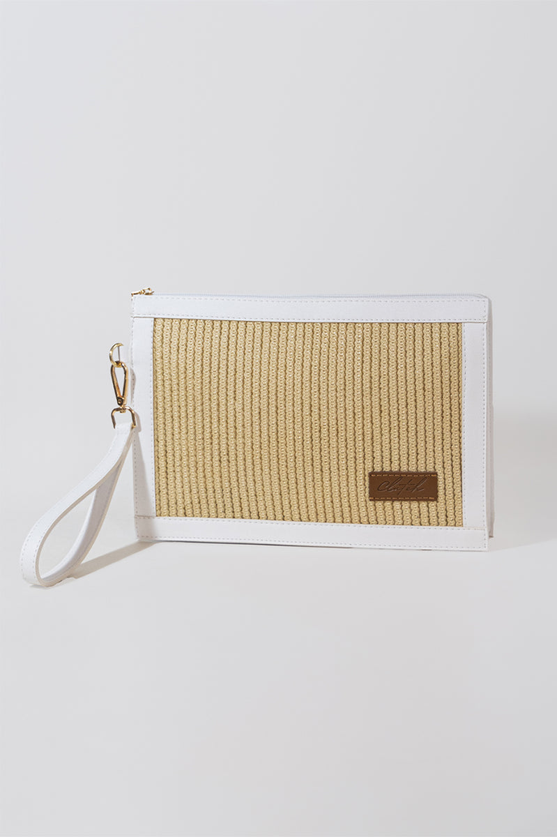 DUBAI RAFIA CLUTCH - WHITE – CHIC LE FRIQUE
