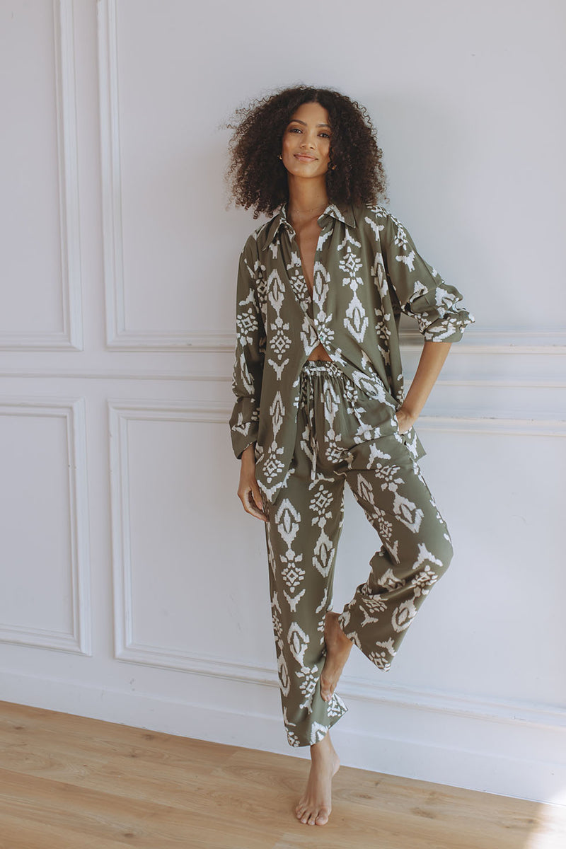 YASHMI SET - GREEN/WHITE – CHIC LE FRIQUE